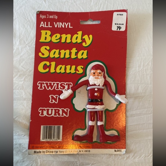 Tony | Toys | Vintage 9s Bendy Santa Claus New Old Stock | Poshmark